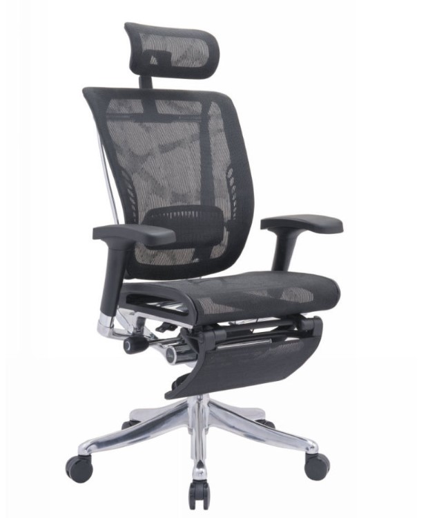 Кресло EXPERT SPRING RSPM01-BK сетка черная/каркас черн с подножкой
