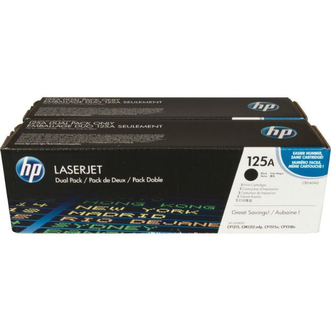 Картридж для лазерного принтера HP 125A (CB540AD) черный, оригинал