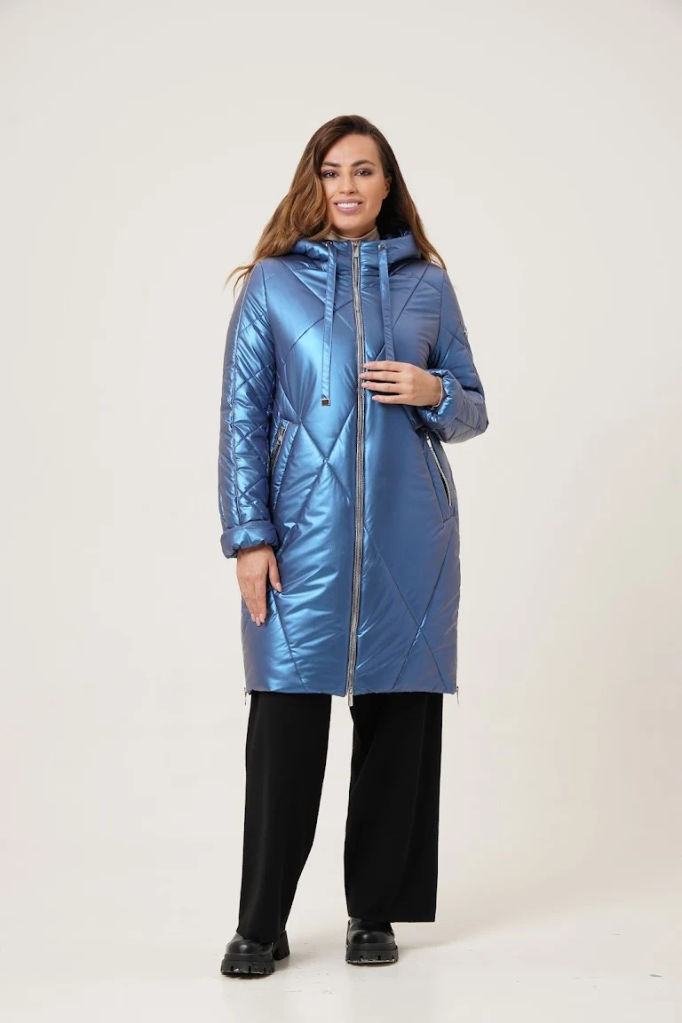 Пальто женское Maritta 28-3008-01 синее 36 EU