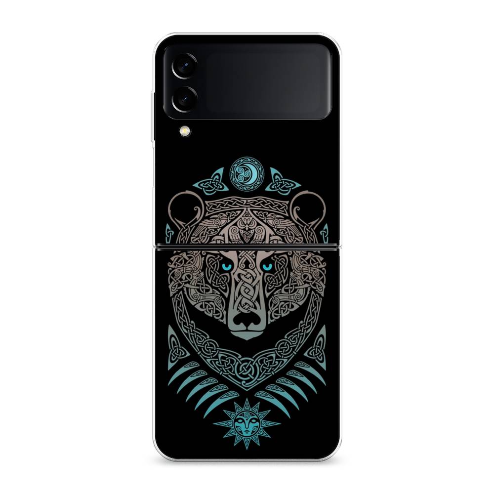 Чехол Awog на Samsung Galaxy Z Flip 3 / Самсунг Z Flip 3 "Кельтский медведь"