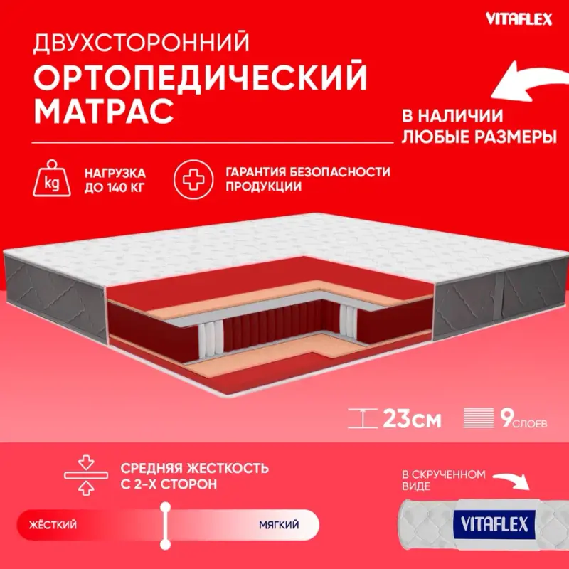 Ортопедический матрас VITAFLEX Anatomic G Sk 125x195