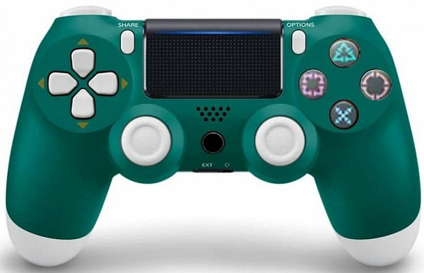 Геймпад NoBrand DualShock 2 для Playstation 4/PC Green (Не оригинал)