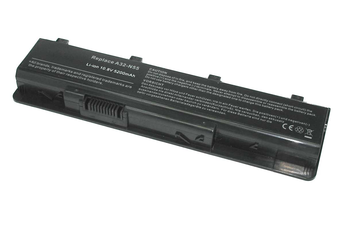 Аккумулятор для ноутбука Asus N45 10.8V-11.1V 5200mAh A32-N55 OEM Black