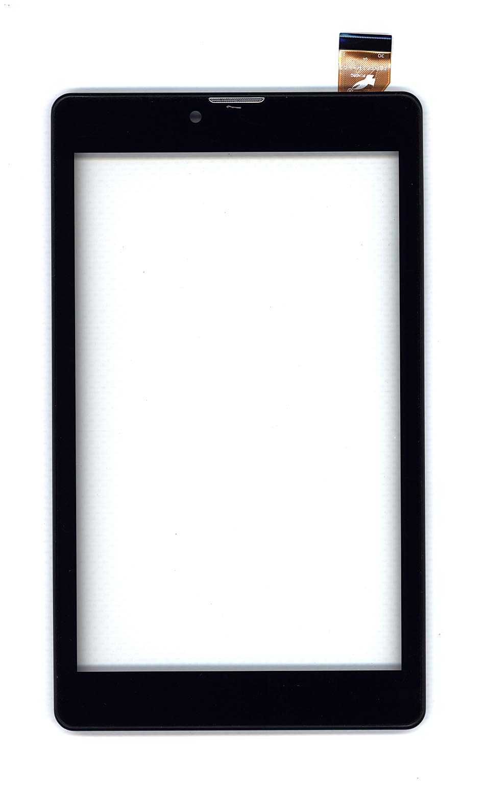 Сенсорное стекло (тачскрин) для Irbis TZ738 черное с рамкой