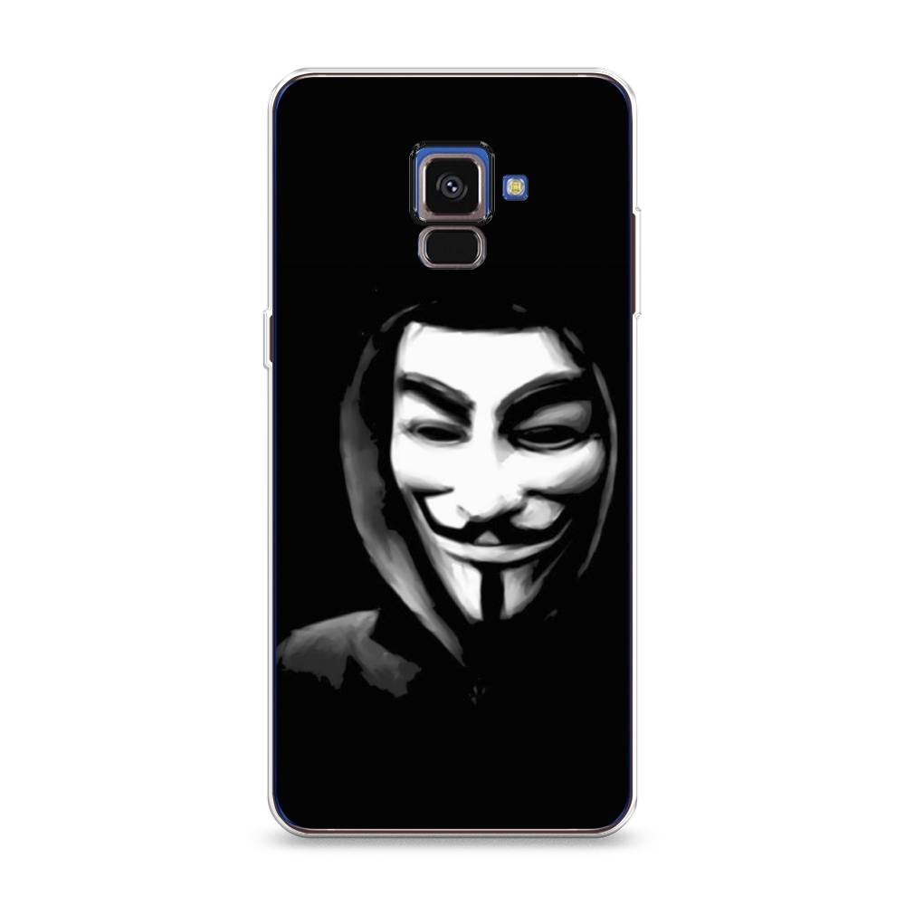 Чехол Awog  на Samsung Galaxy A8 2018 "Анонимус"