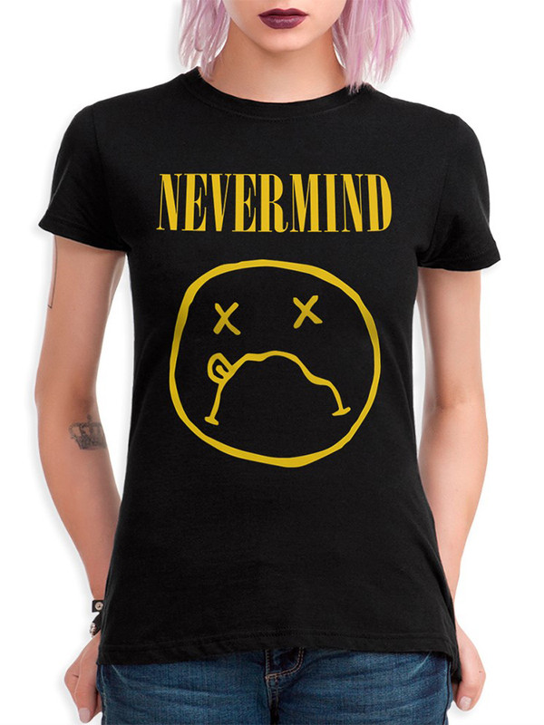 Футболка женская DreamShirts Studio Nirvana / Нирвана / Nevermind / Курт Кобейн черная XS