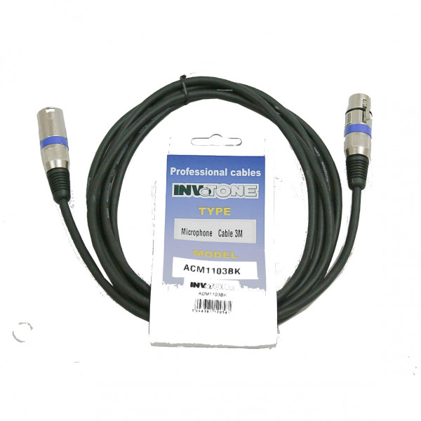 Микрофонный кабель Invotone XLR-XLR 5 метров ACM1105BK