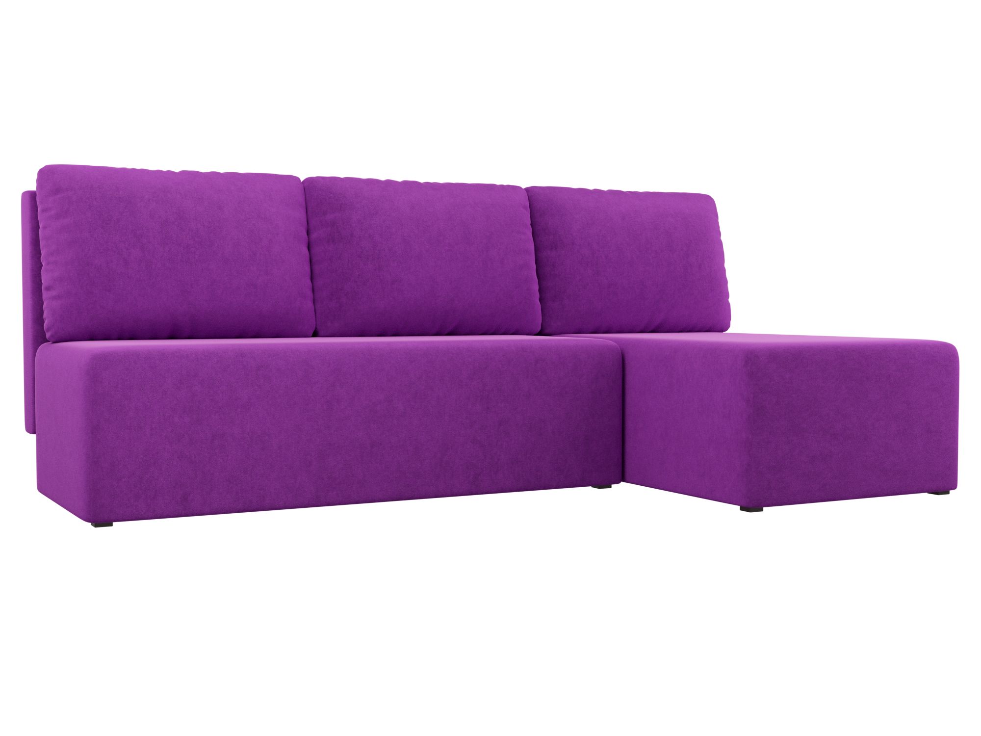 Угловой диван Поло правый микровельвет фиолетовый