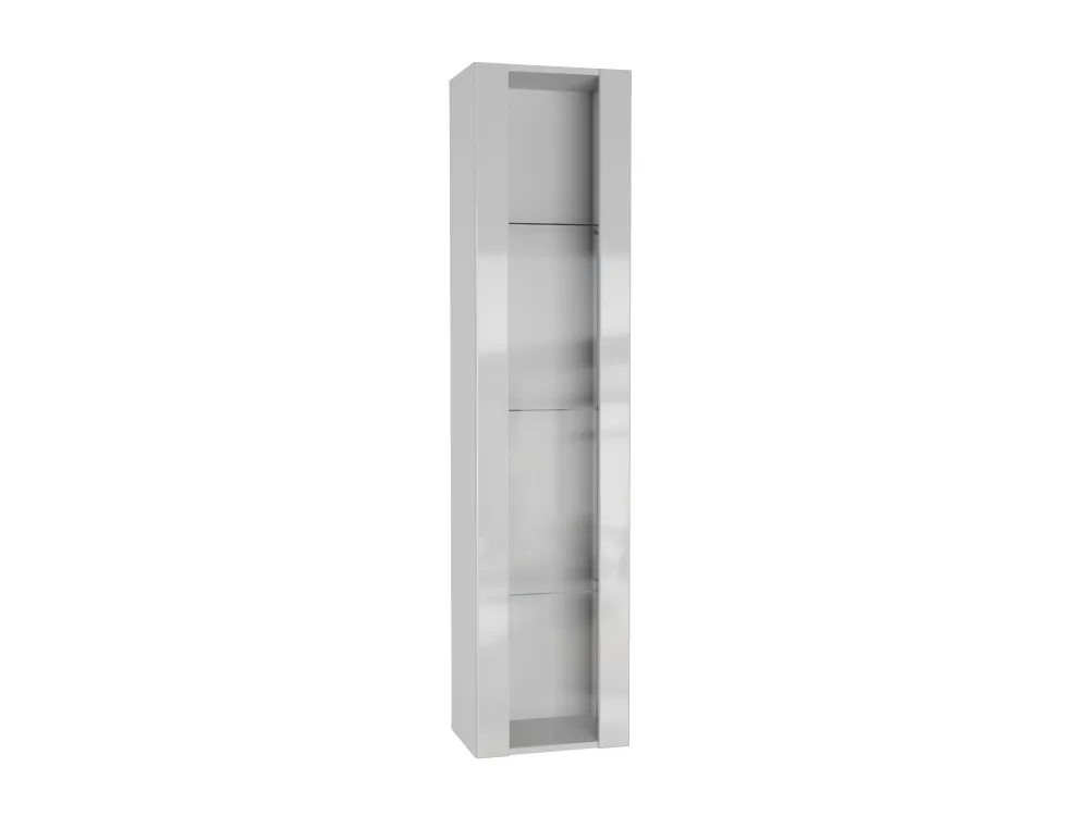 Шкаф-витрина навесной НК-мебель POINT 41, белый глянец, 40х29х170 см