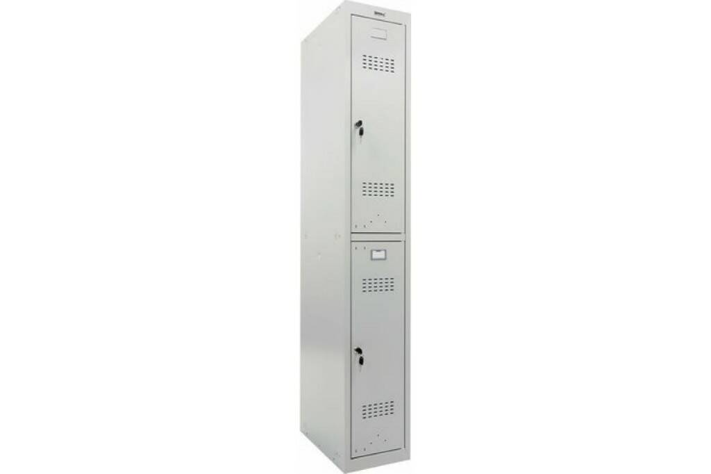 Шкаф металлический для одежды BRABIX "LK 12-30", УСИЛЕННЫЙ, 2 секции, 1830х300х500 мм