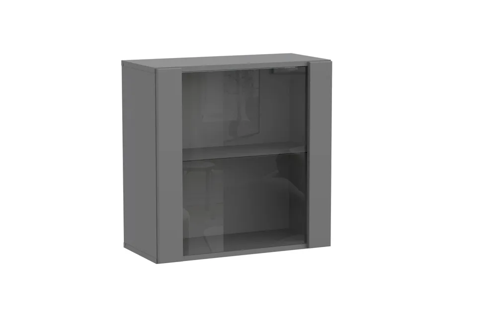 Шкаф-витрина НК мебель point 61 серый графит 60.4x29x60.4 см