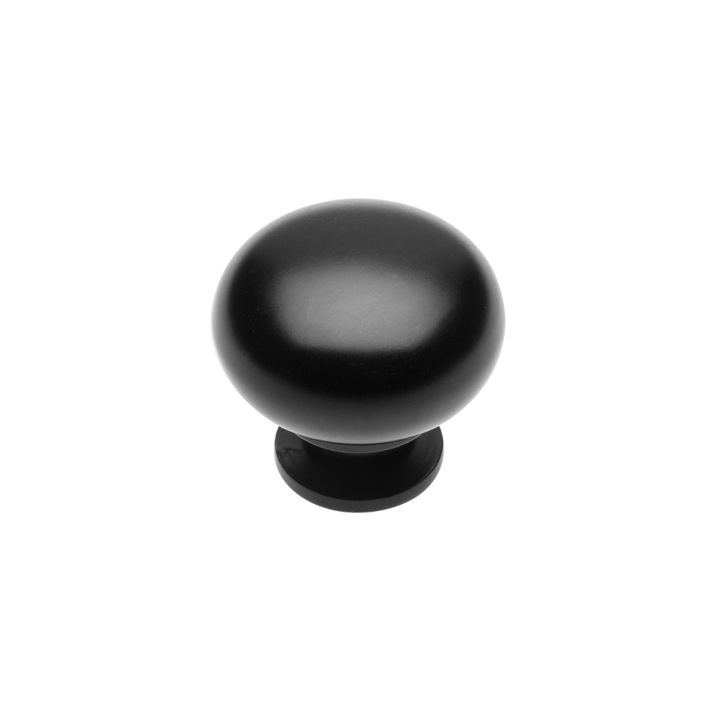 Ручка-кнопка мебельная BERGAMO черная матовая