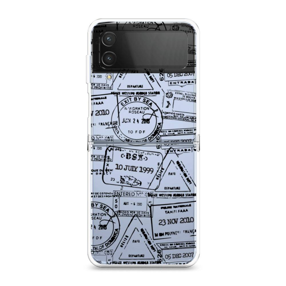 Чехол на Samsung Galaxy Z Flip 4 "Visa stamps 2"