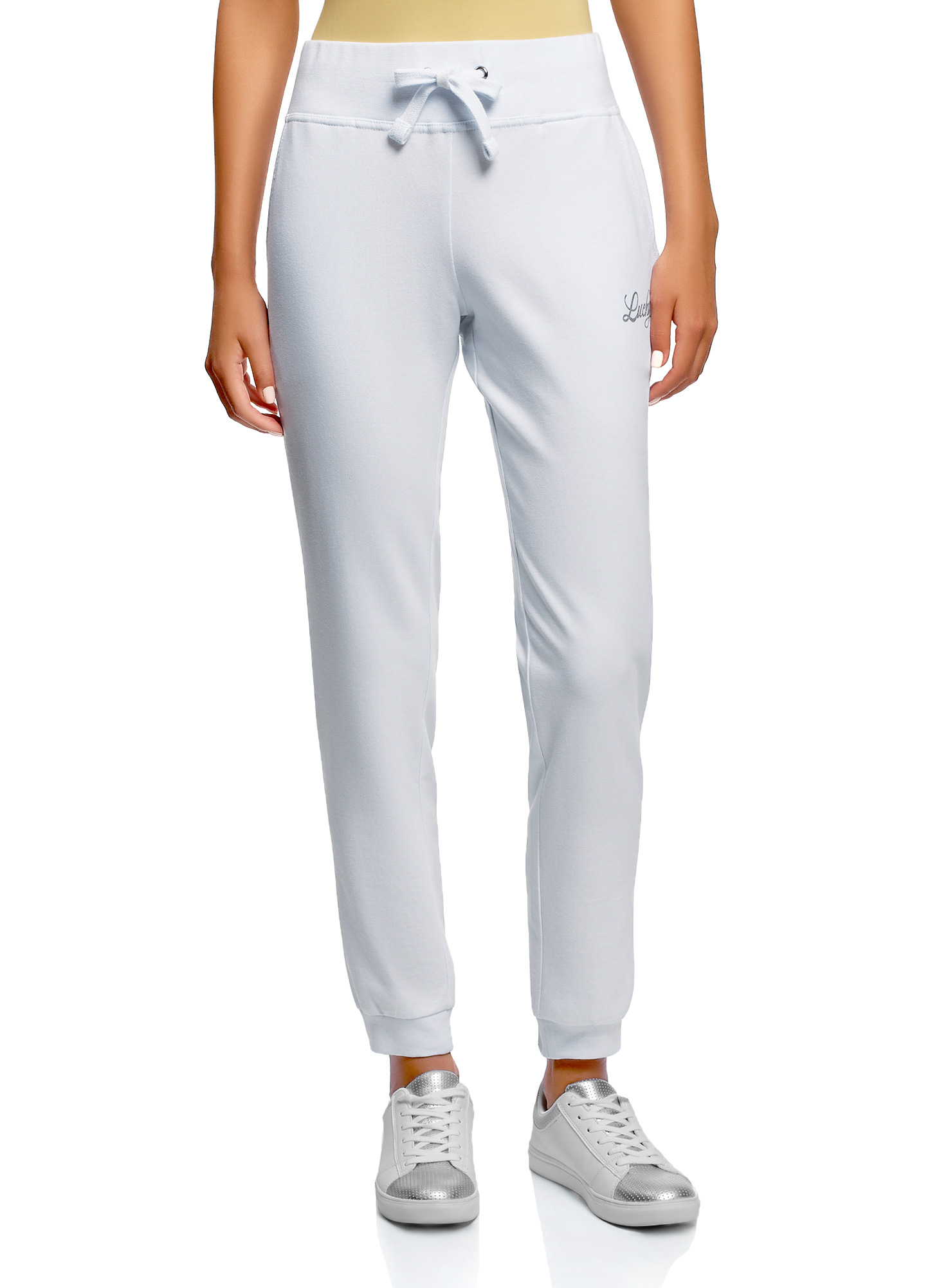 Спортивные брюки женские oodji 16700030-20 белые XS