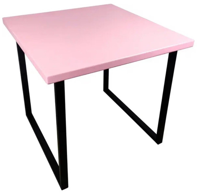 Стол кухонный Solarius Loft квадратный из массива сосны, 60x60х75 см, цвет розовый