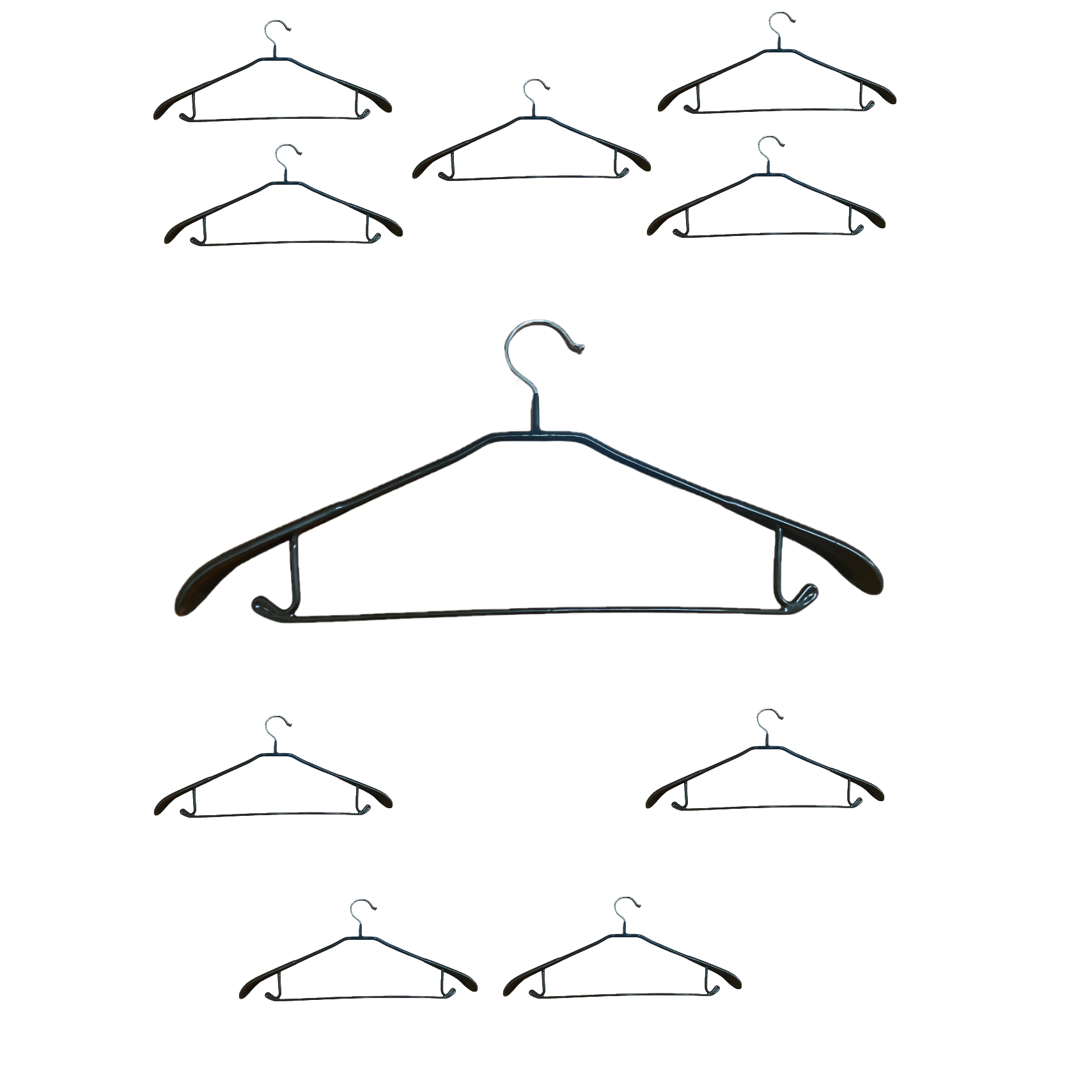 Вешалка плечики для одежды антискользящие Valexa 10 шт, ширина 45 см