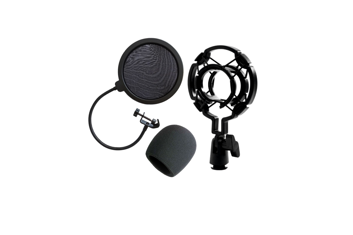 Комплект для микрофона: держатель паук P1, поп-фильтр 15,5 см