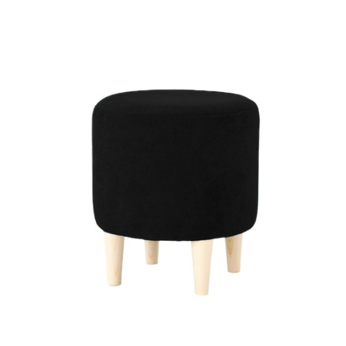 Пуф круглый IVAMEBEL на деревянных ножках, черный