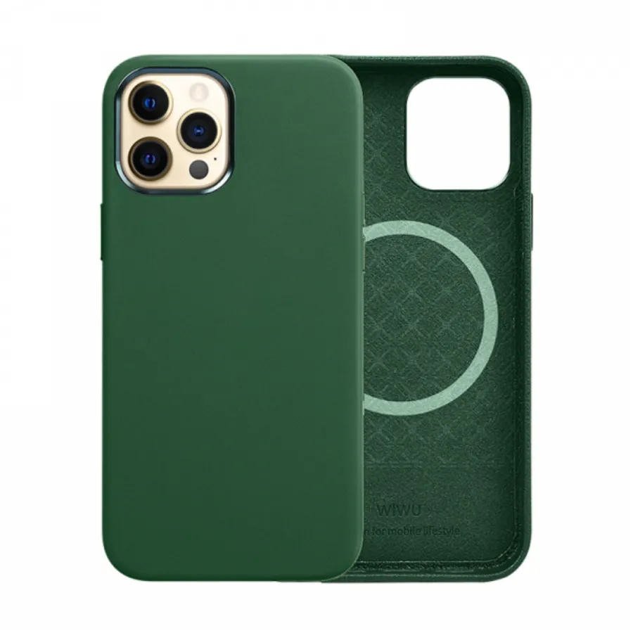 Чехол WiWU Magnetic Leather Case для iPhone 13 Pro 6.1inch Dark Green