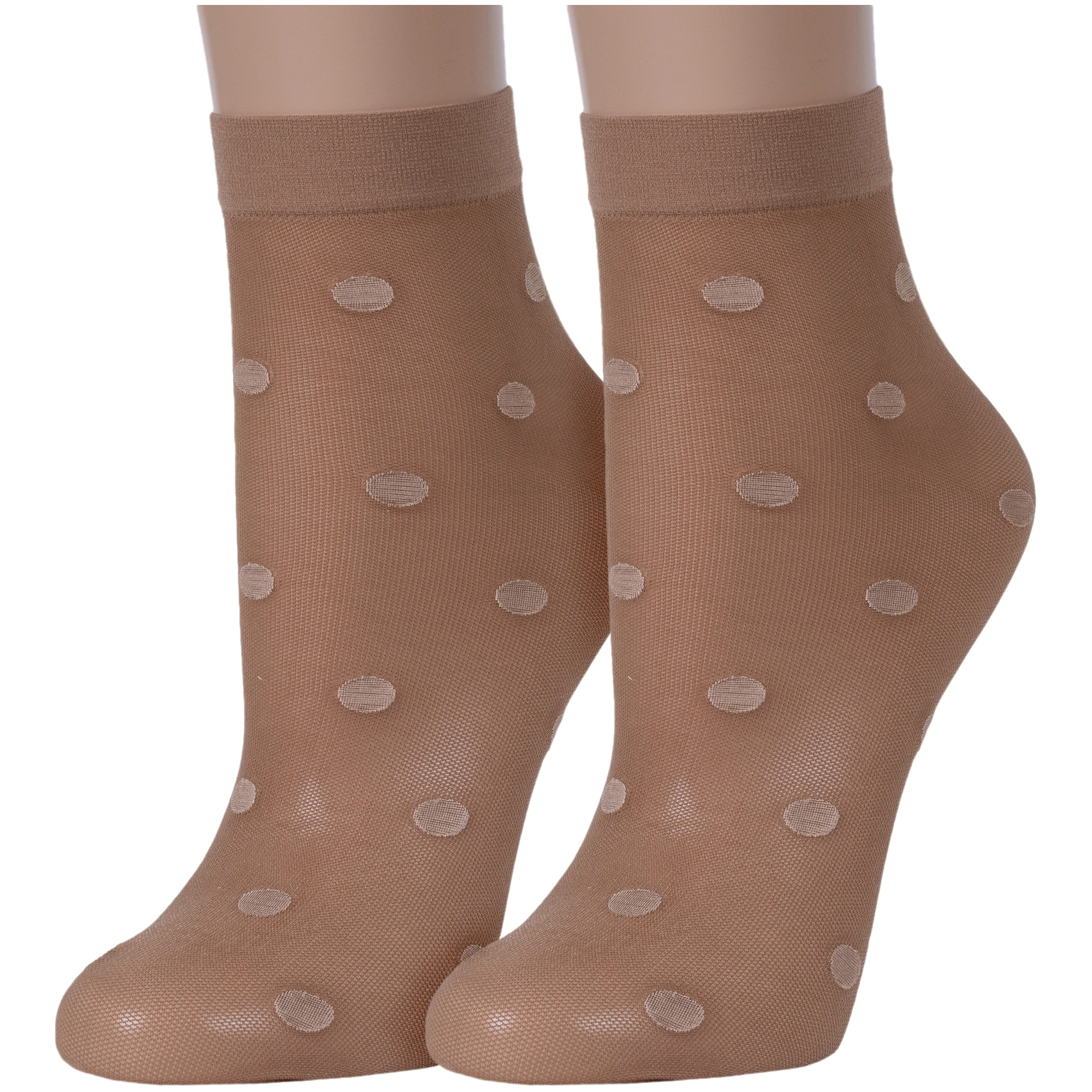 Комплект носков женских NOSMAG 2-16С-124СП коричневых 23-25