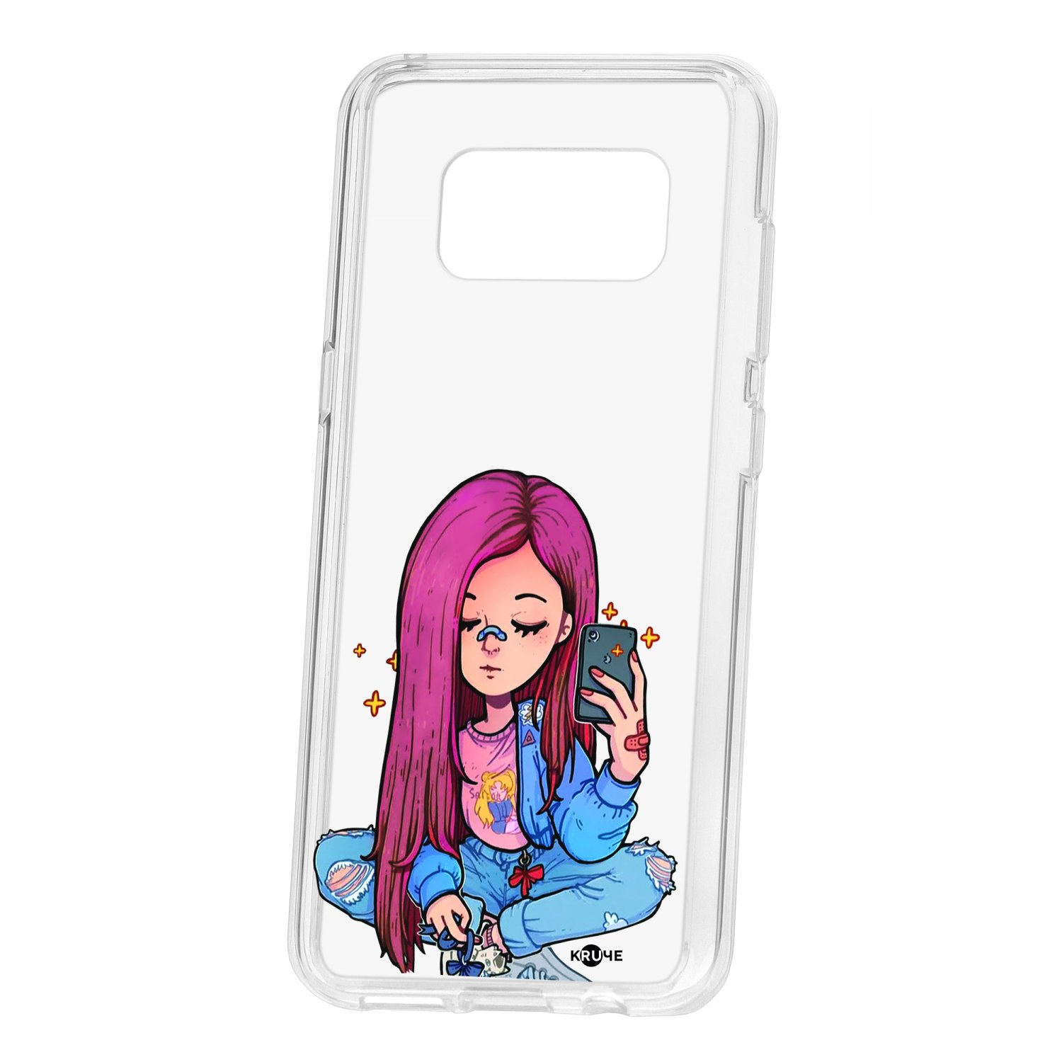 Чехол для Samsung Galaxy S8 КRUЧЕ Print Pink Hair