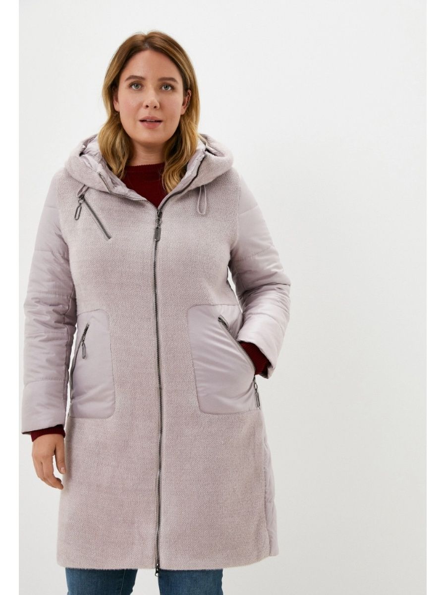 Пальто женское Daigan 91028-N фиолетовое 48 RU
