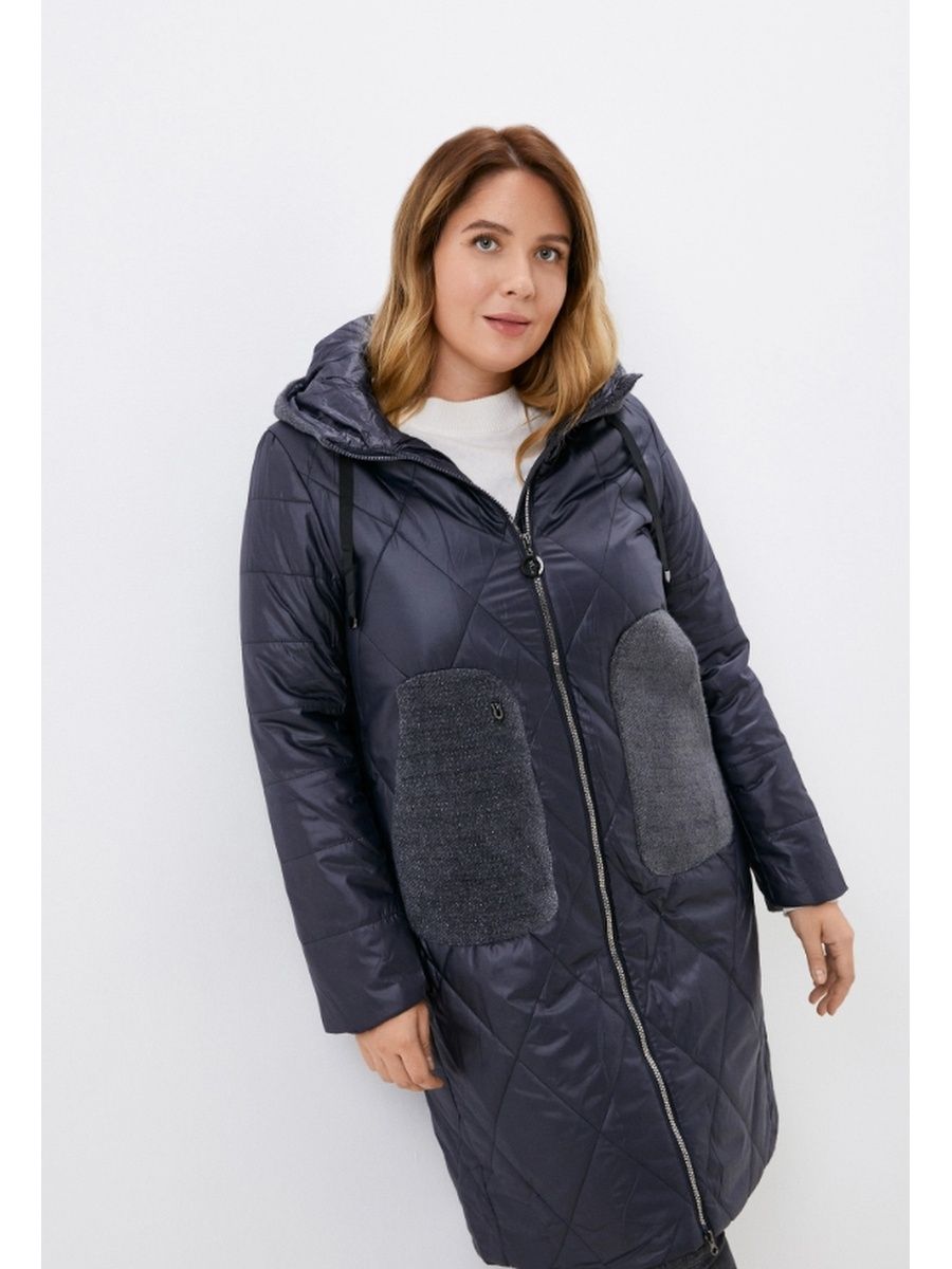 Пальто женское Daigan 91056-N синее 50 RU