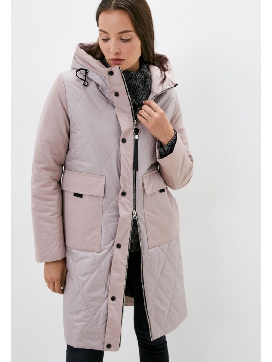 Пальто женское Daigan 91179-N розовое 46 RU