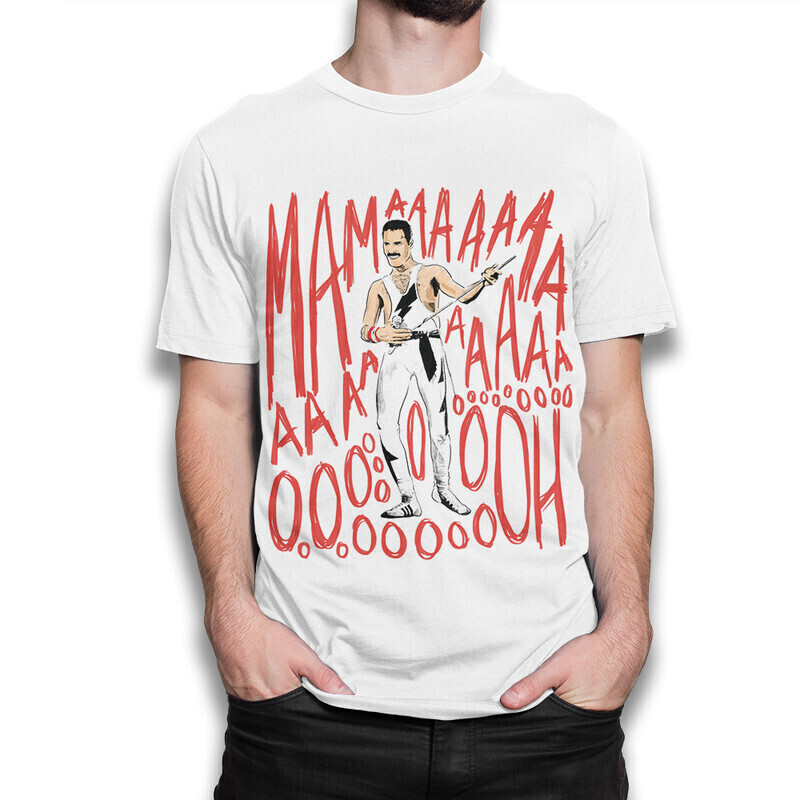 Футболка мужская Dream Shirts Фредди Меркьюри Queen 1000809-2 белая L