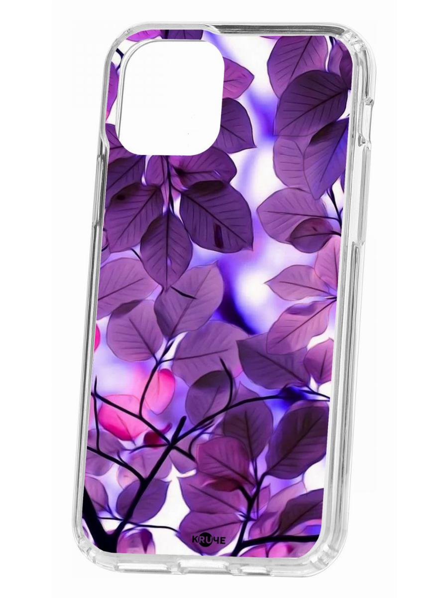 Чехол для iPhone 11 Pro Kruche Print Purple leaves