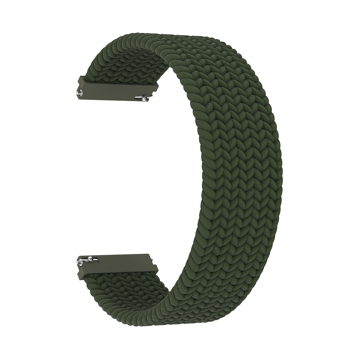 Универсальный ремешок для часов LYAMBDA STEROPA DSN-08-20-DG Dark Green, плетеный, 20 mm