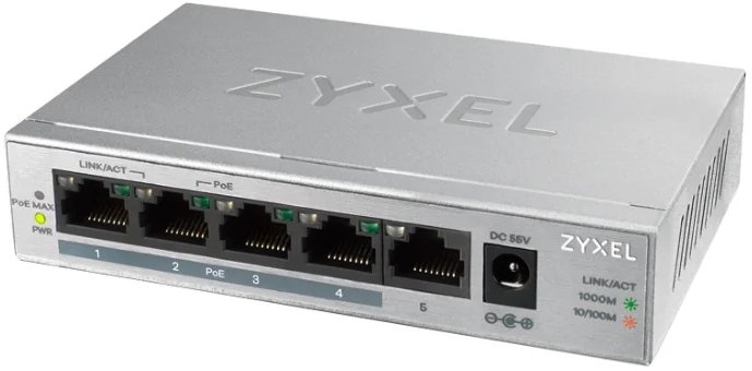 Коммутатор Zyxel GS1005HP-EU0101F Grey