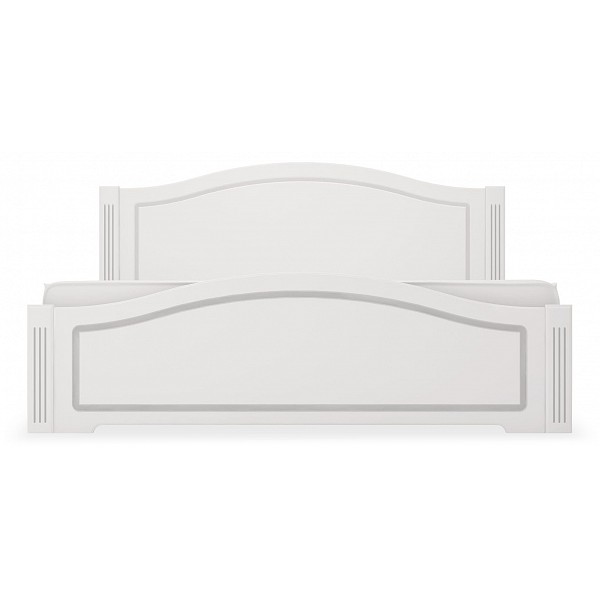 Кровать двуспальная Ижмебель Виктория 5 160х200 см, белый