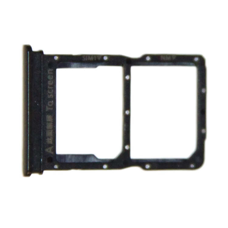 Лоток sim-карты для Huawei Y8p (AQM-LX1) и карты памяти <черный>