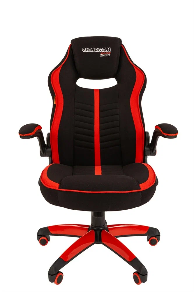 Компьютерное кресло Chairman ткань, цвет черный/красный