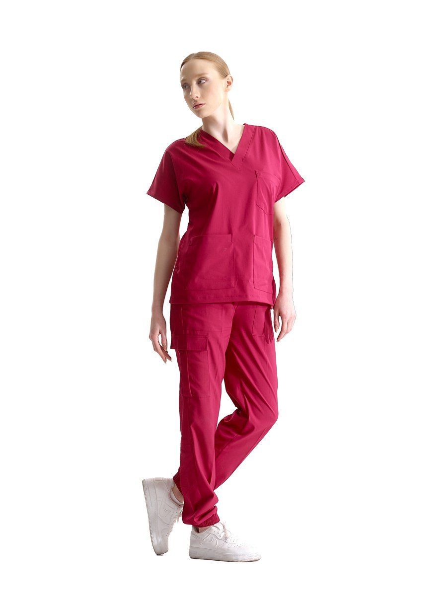 Костюм медицинский женский Cizgimedikal Uniforma JL100 розовый S