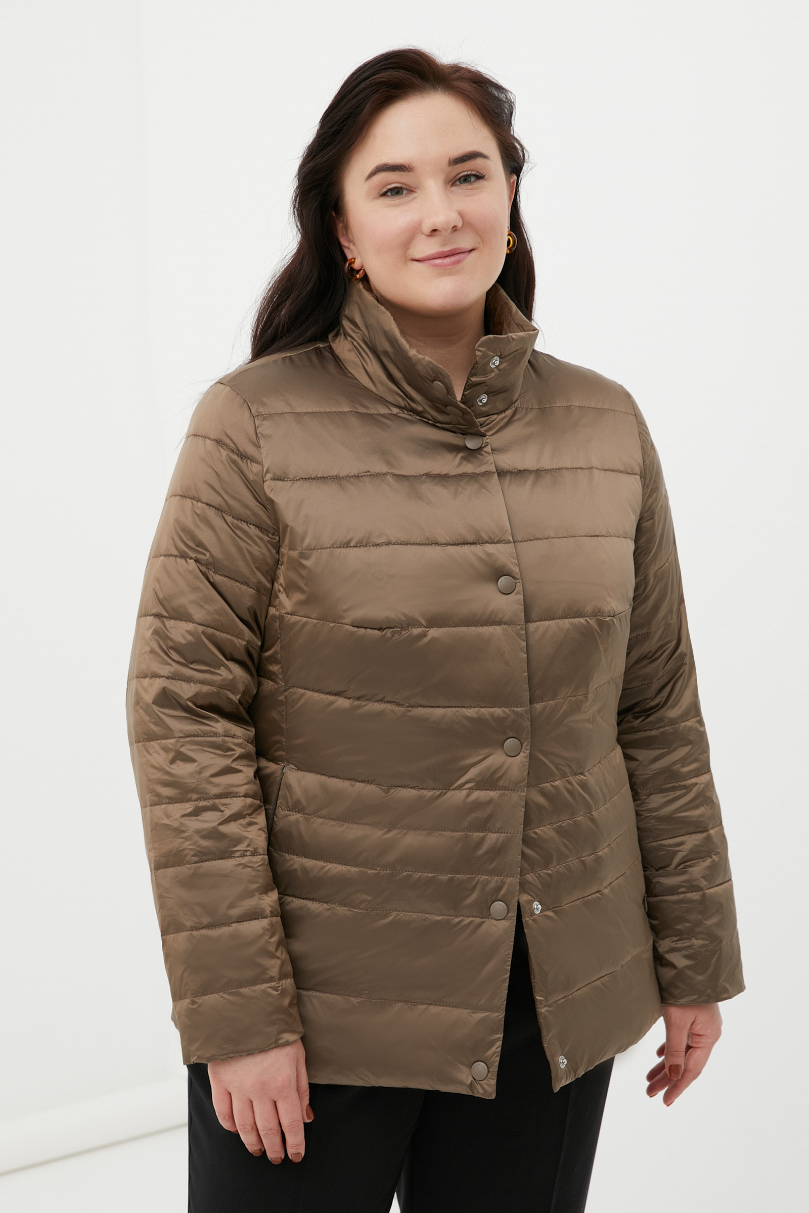 Куртка женская Finn Flare FBC16003 коричневая XL