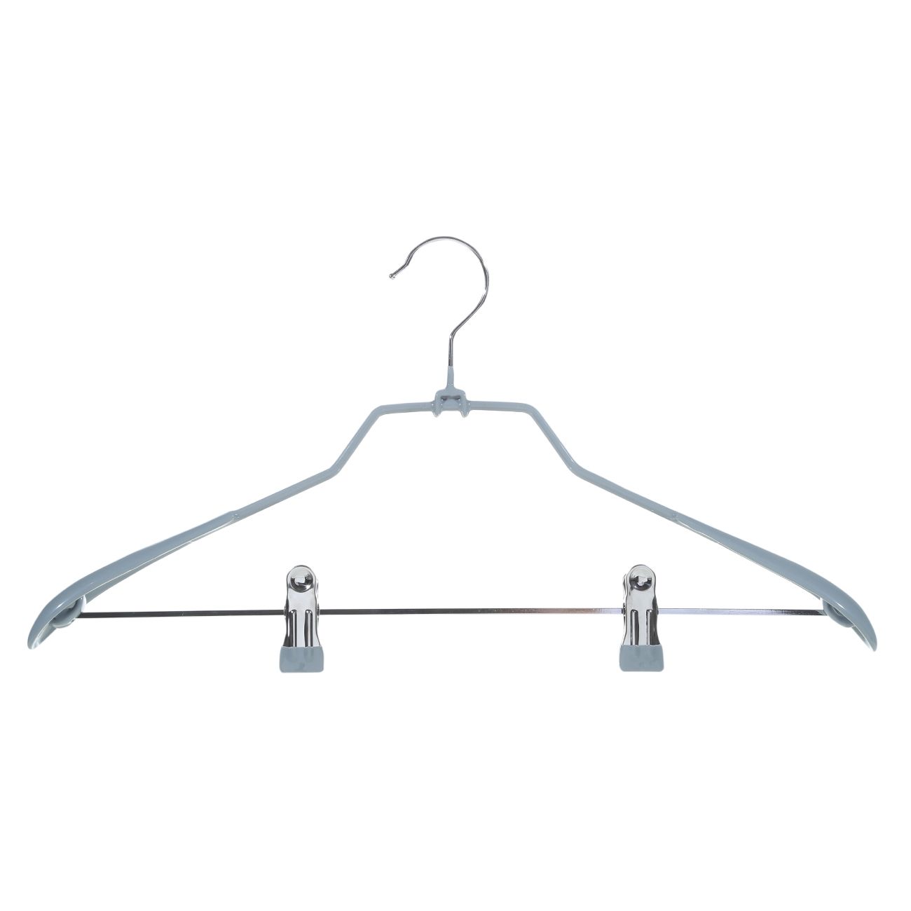 Вешалка-плечики Kuchenland, 44 см, с зажимами для брюк/юбок, металл с покрытием