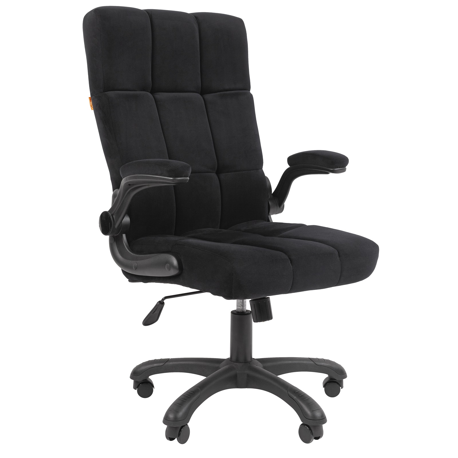 Компьютерное кресло Chairman Home 444 велюр, черный, с откидными подлокотниками