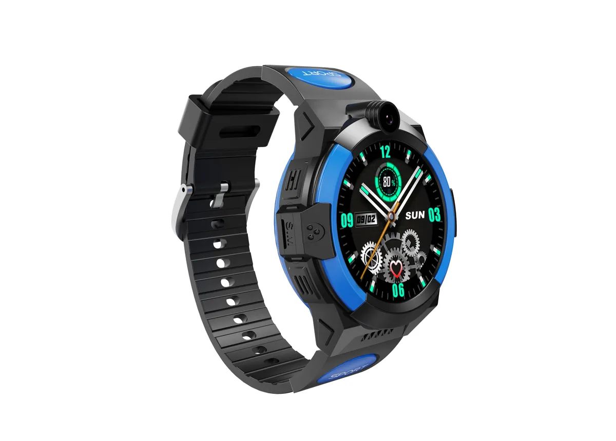 Детские смарт часы Smart Baby Watch LT32 4G "Агент 007", синий