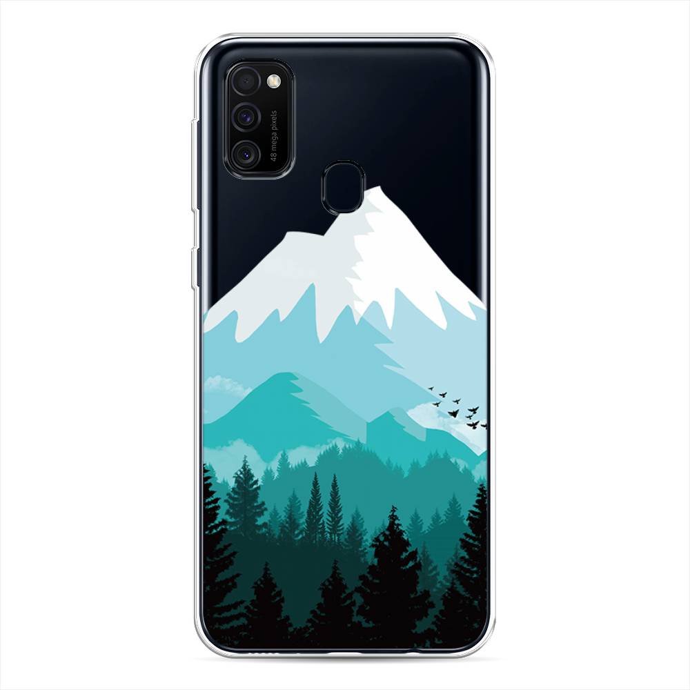 Чехол на Samsung Galaxy M21"Синяя снежная гора"