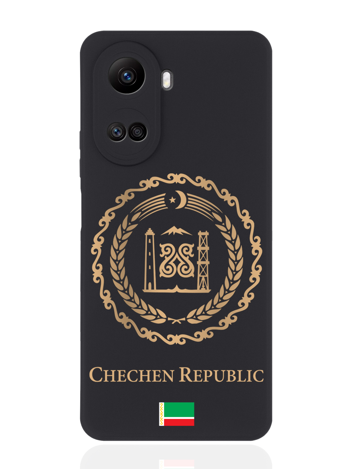 Чехол SignumCase для Huawei Nova 10SE Золотой Герб Чечни черный