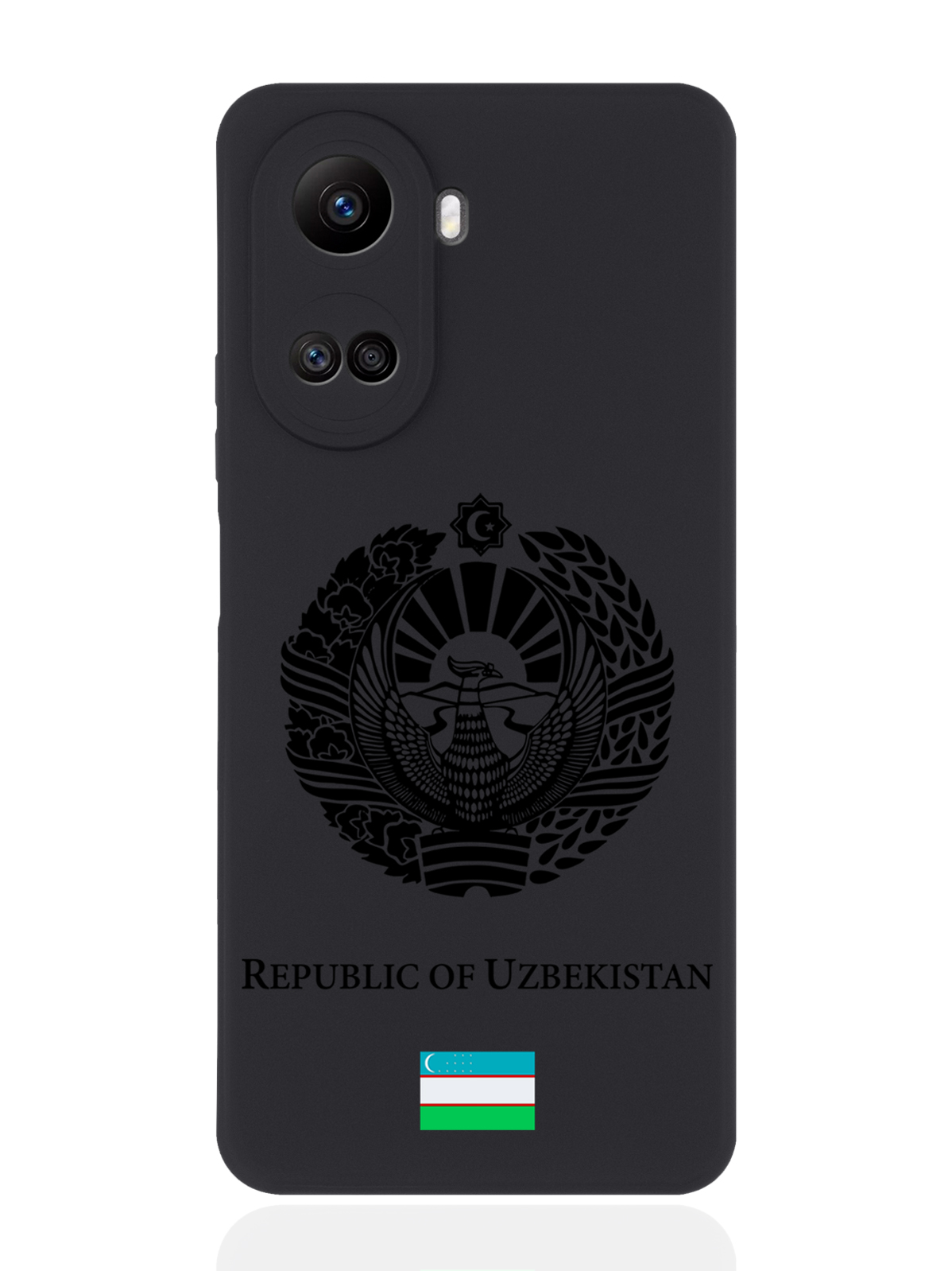Чехол SignumCase для Huawei Nova 10SE Черный лаковый Герб Узбекистана черный
