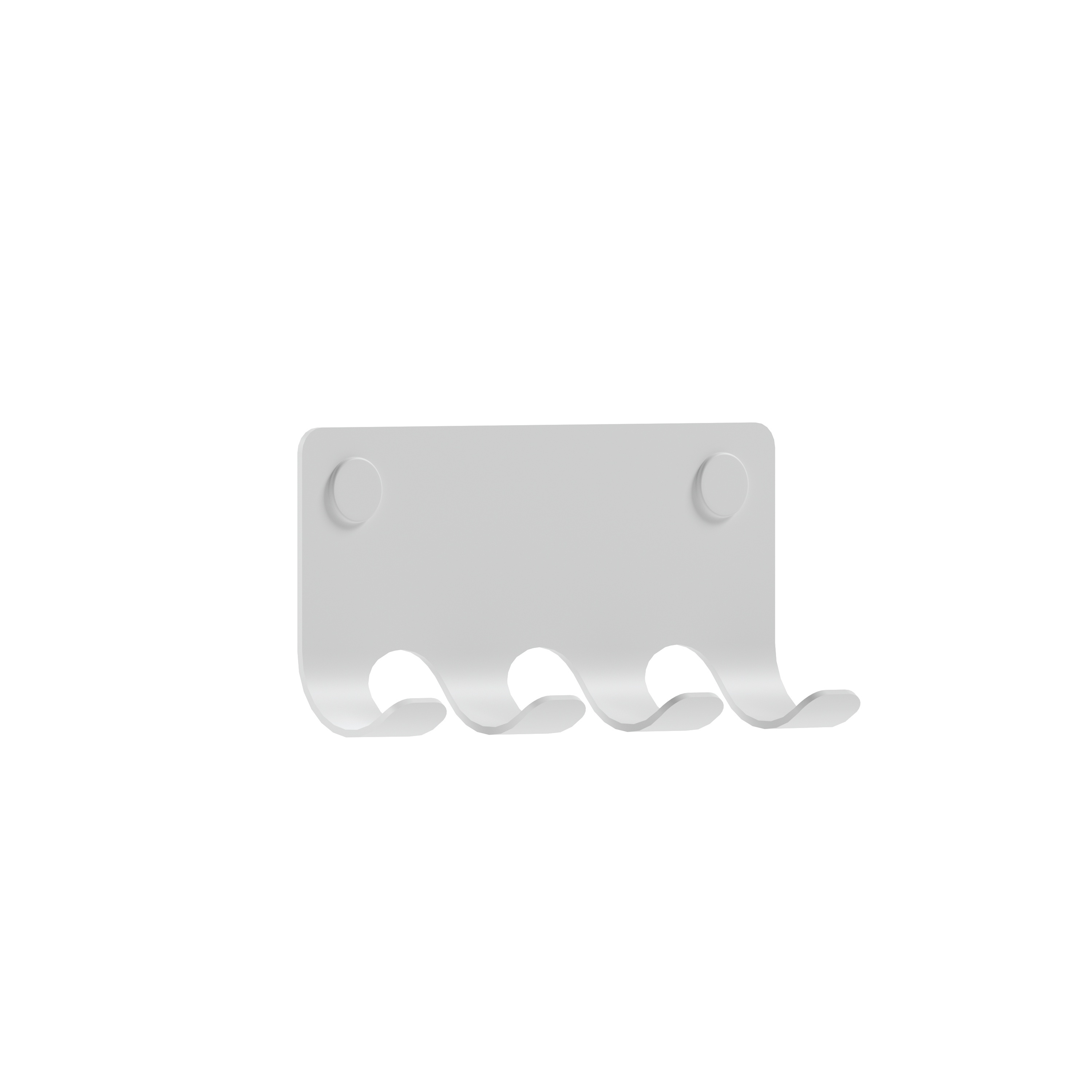 Настенный самоклеящийся крючок TEMPACHE с 4-мя крючками, 1040111-16 белый 2 шт.