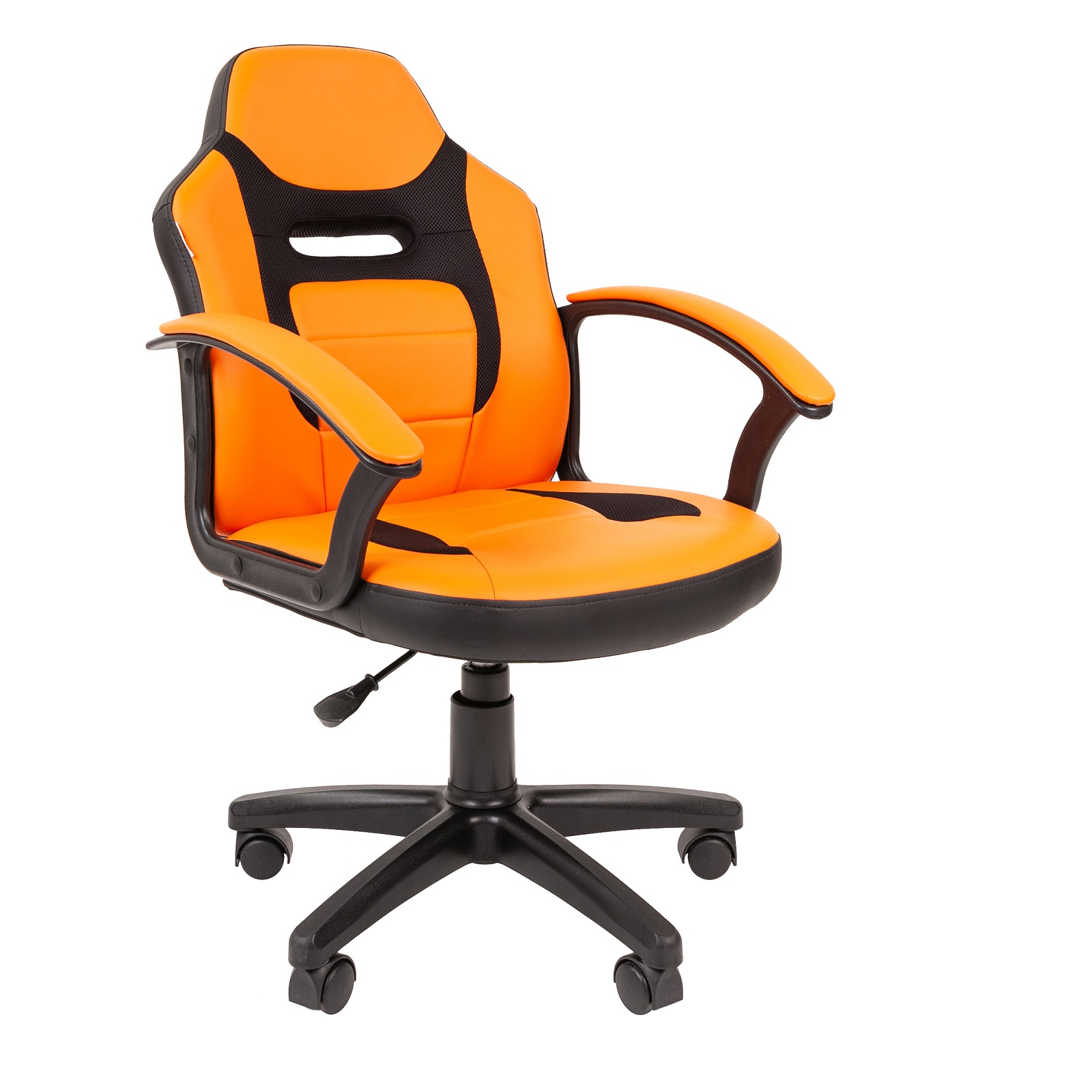 Детское кресло Chairman Kids 110 экокожа черный; оранжевый
