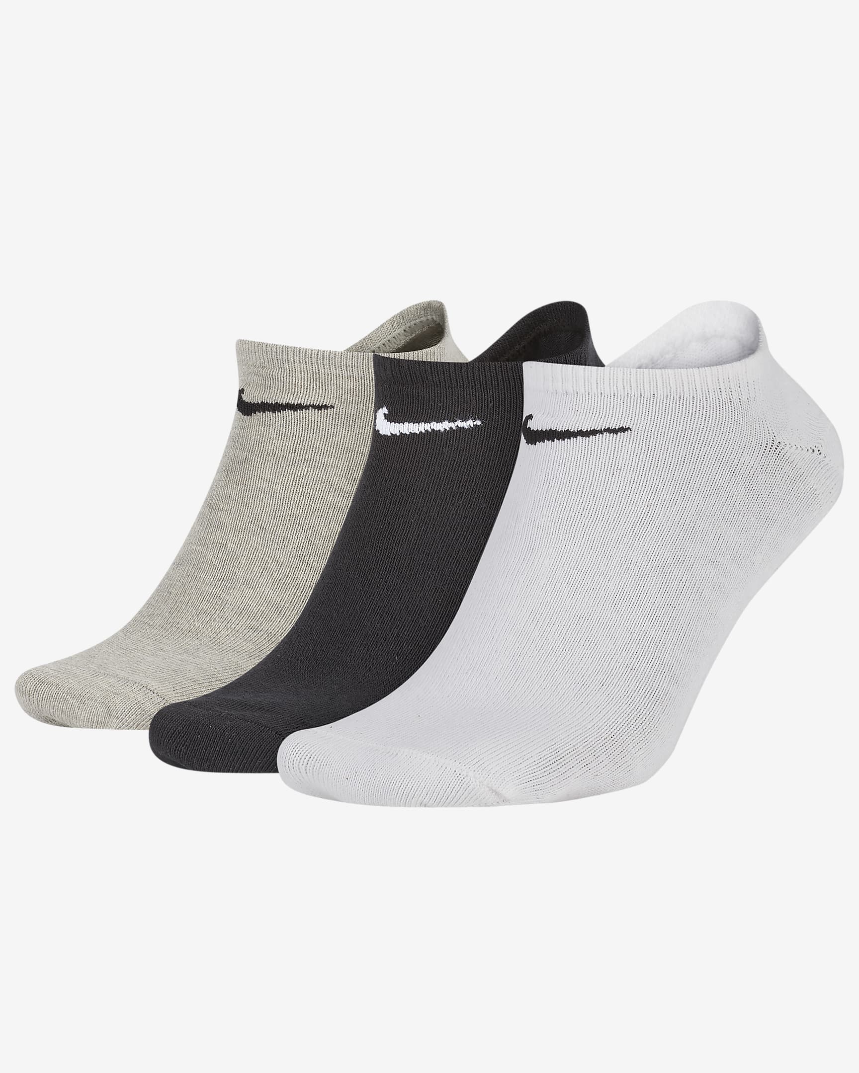 Комплект носков мужской Nike SX2554-901 белый, серый, черный S