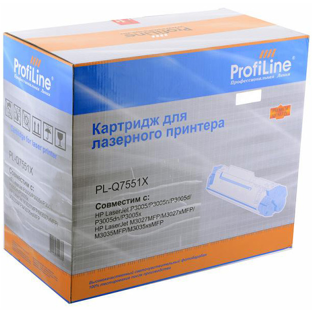 Картридж для лазерного принтера Profiline PL- Q7551X PL-Q7551X Black, совместимый