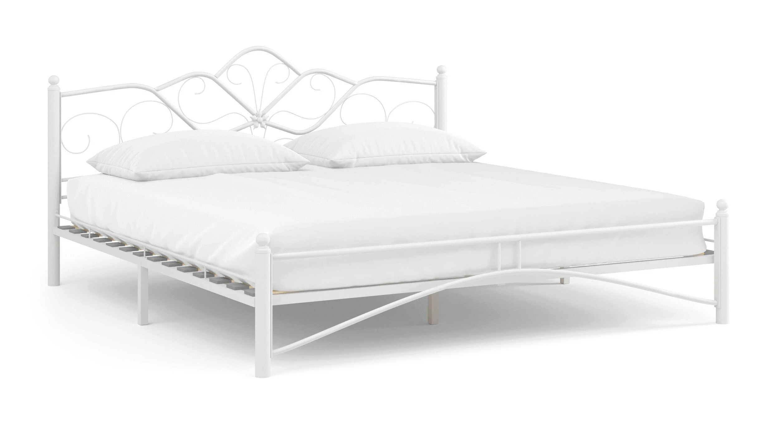 Кровать Askona Luara белый шагрень 140x200
