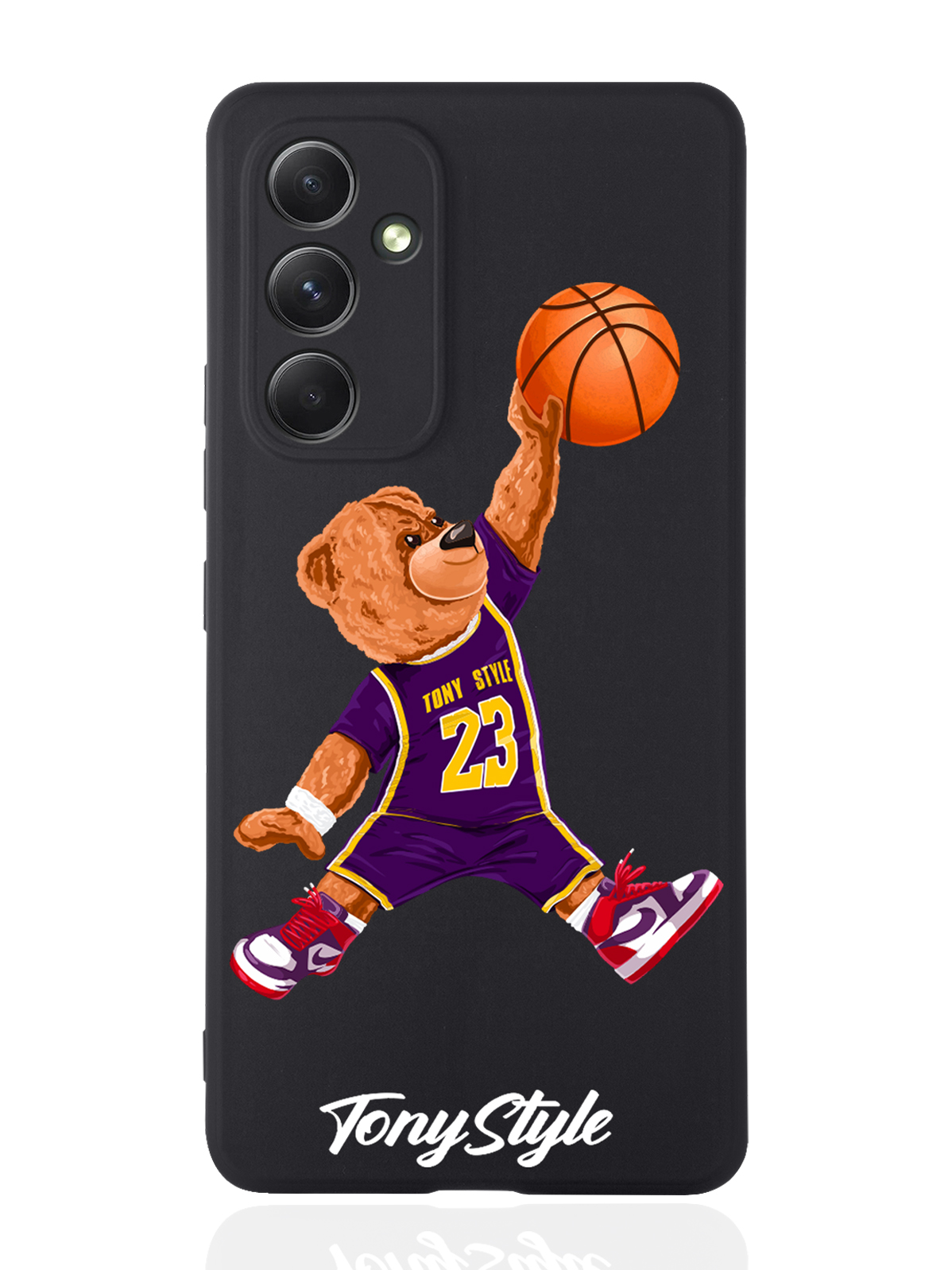 Чехол Tony Style для Samsung Galaxy A54 Tony Style баскетболист с мячом черный