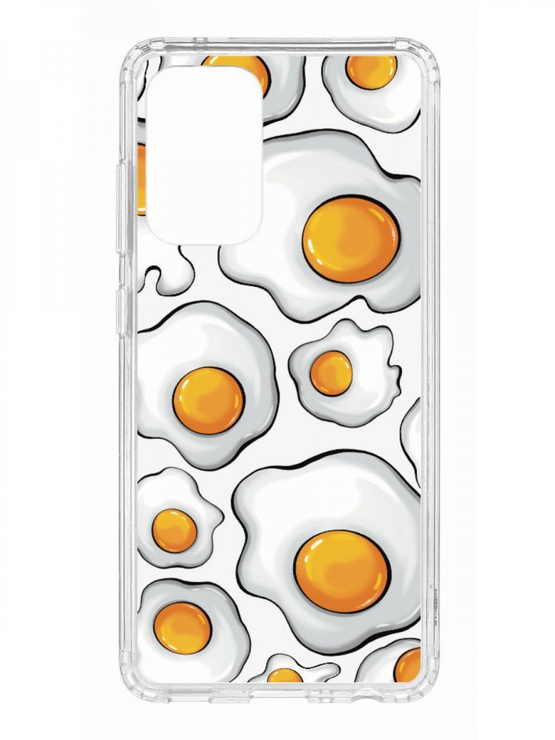 Противоударный чехол для Samsung Galaxy A52 Kruche Print Глазунья прозрачный с рисунком